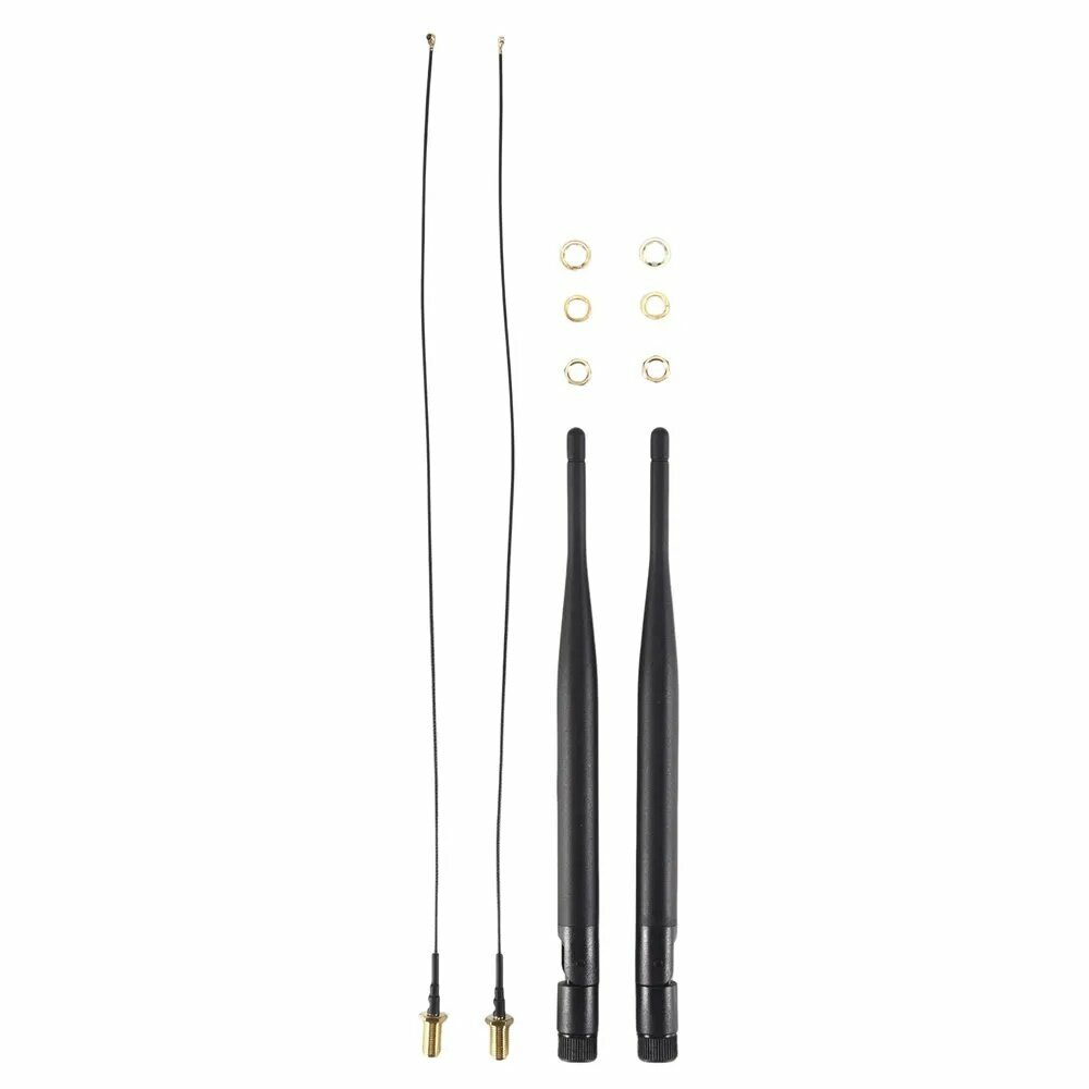 (H T F X) 2 x 6 дБи 2,4 ГГц 5 двухдиапазонная антенна WiFi RP-SMA + кабеля U.fl / 35 см