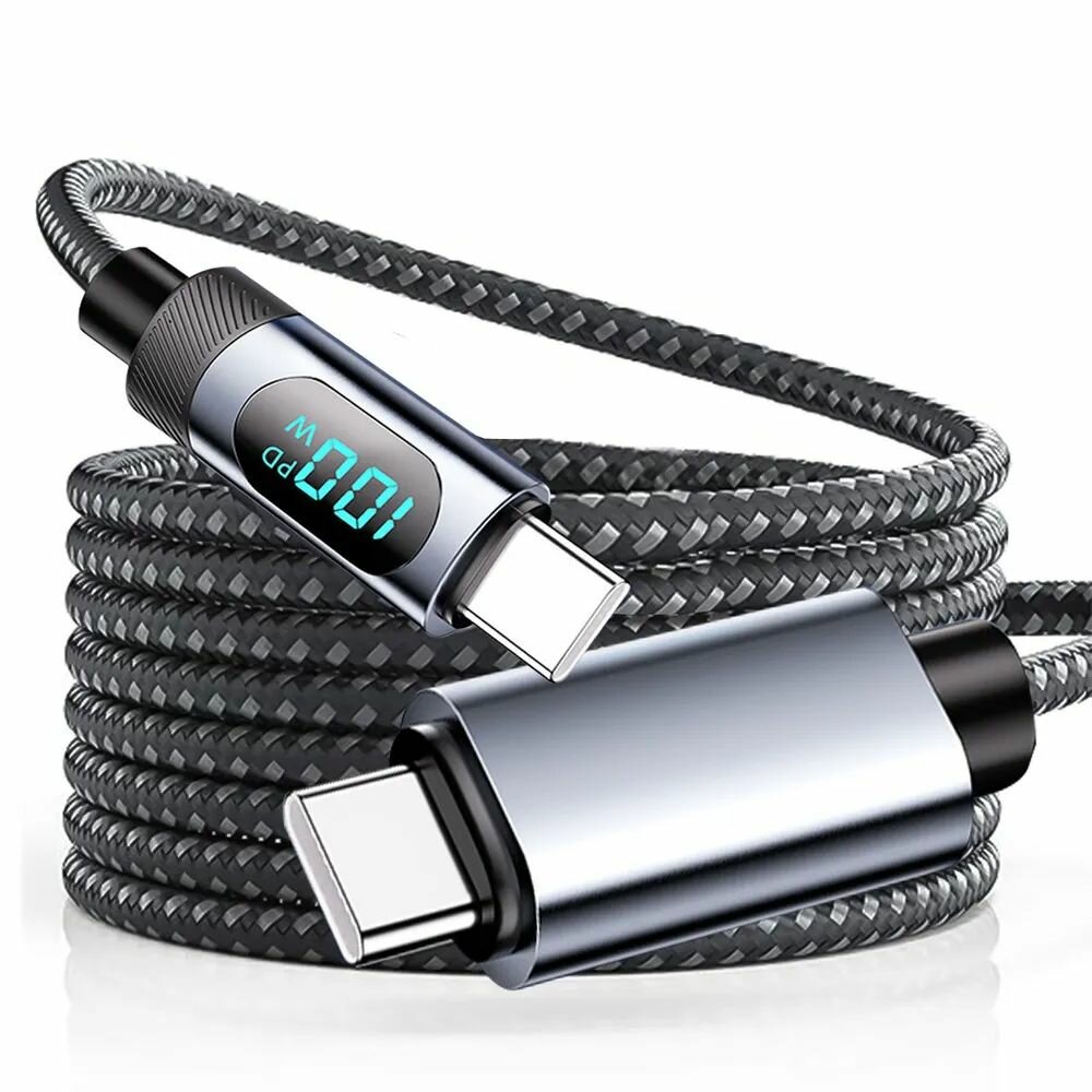 Кабель для мобильных устройств USB Type-C, 2 м, черный