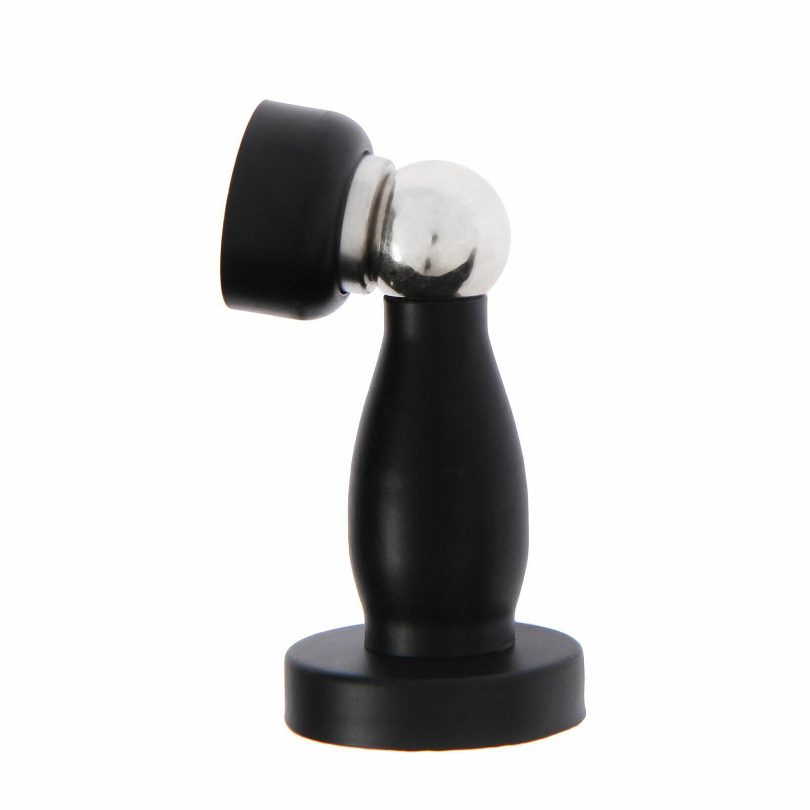 Упор дверной магнитный, цвет черный, 91x167 мм, тип: магнитный ограничитель