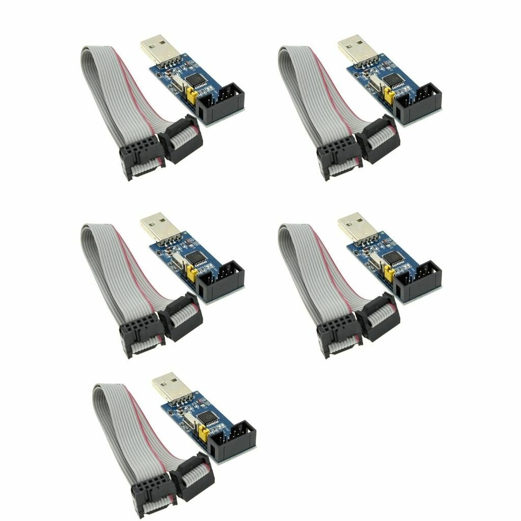 Программатор AVR ISP USBASP downloader с самовосстанавливающейся защитой от перегрузки по току-5шт