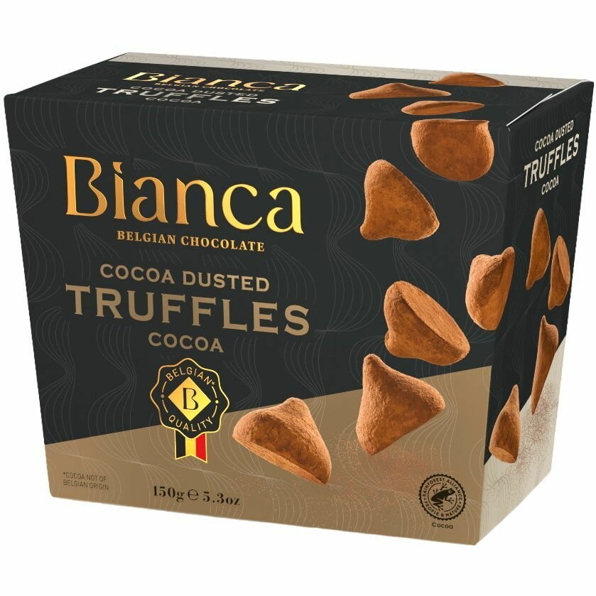 Трюфели BIANCA Cocoa бельгийские со вкусом какао /картонная коробка/ 150г