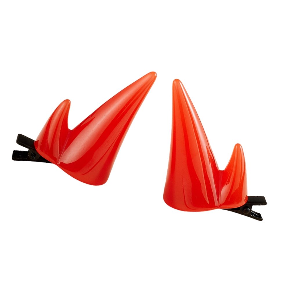 2шт. Заколка в виде дьявола для косплея, костюмы для мероприятий, заколки для вечеринок, практичные Аксессуары для волос из смолы для женщин