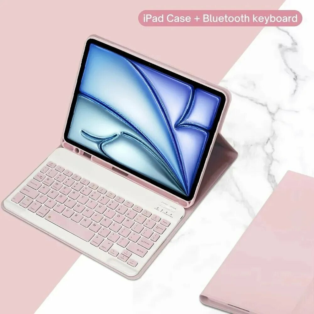 Чехол для планшета iPad Air 4th/5th 10.9 дюймов, Чехол для планшета iPad Air 11 дюймов (M2)2024/(M3)2025, русская клавиатура