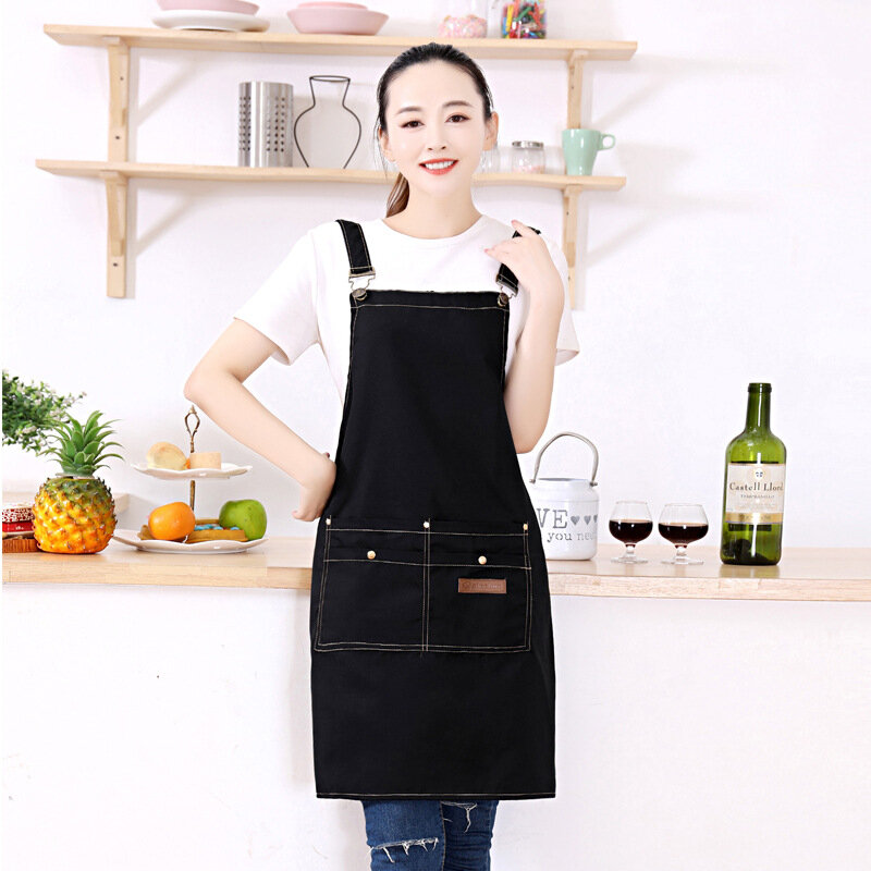 Утолщенный водонепроницаемый фартук из брезента для ресторанов, пекарен, кухонь, кафе, кафе-бистро, садовых работ,