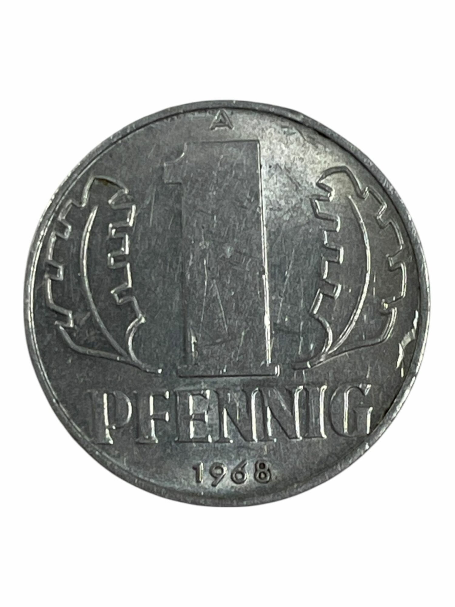Монета ГДР 1 пфеннинг 1968 год