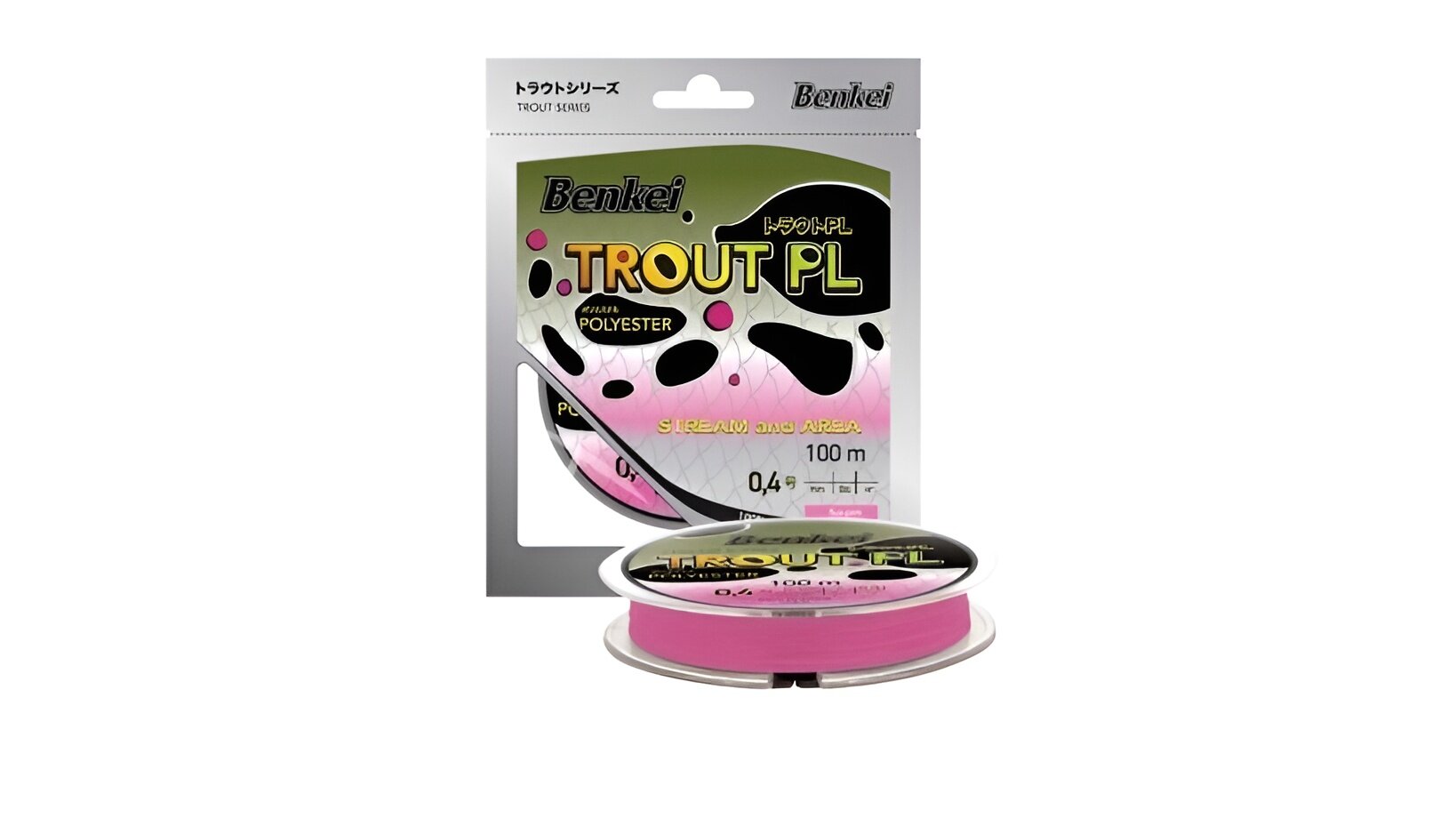 Полиэстер Benkei "Trout PL" 100 m, #06 (0,128mm), 1.45 kg, розовый fluo