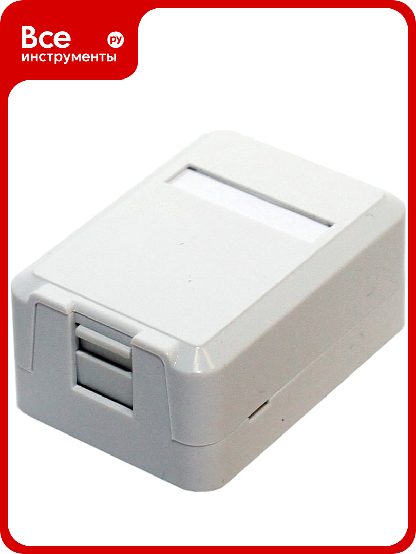 Розетка 5Bites RJ45 (6Cat) накладная, 1 порт, белая, серия LY-SB03-A, защитные шторки, IP20, пластик и металл, для компь