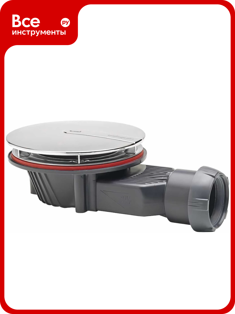 Сифон для душевого поддона Wirquin SLIM сверхплоский сухой затвор слив D90 мм 30723365
