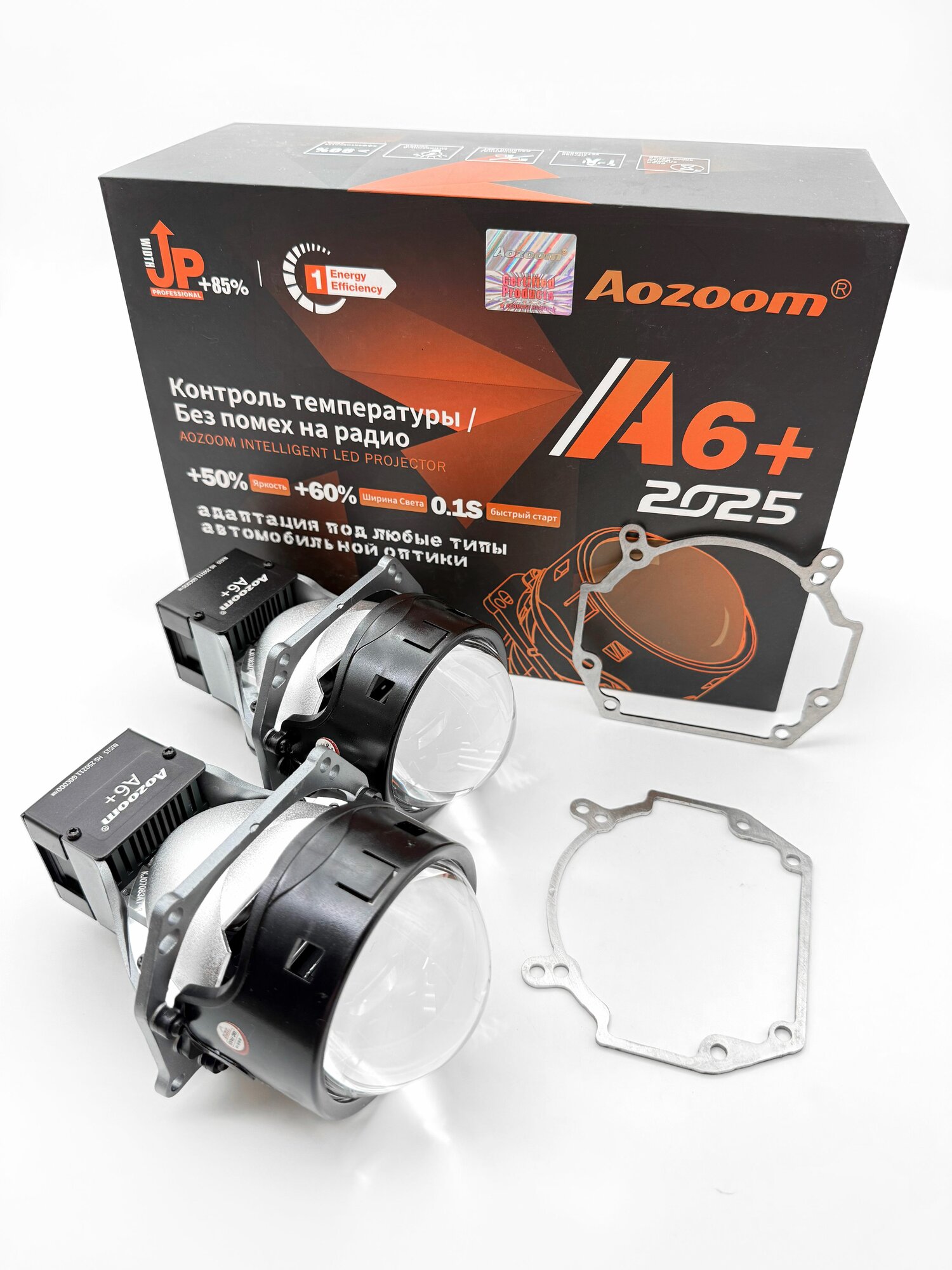 Светодиодные билед модули Аозум А6+ 2025 на JAC S5 2013-2019 / Линзы bi-led A6+ для джак С5