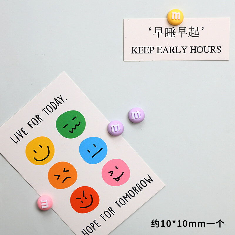 Декор для кухни дома, персонализированные креативные магниты M&M для холодильника, фото-стикеры, ручные магнитные стикеры