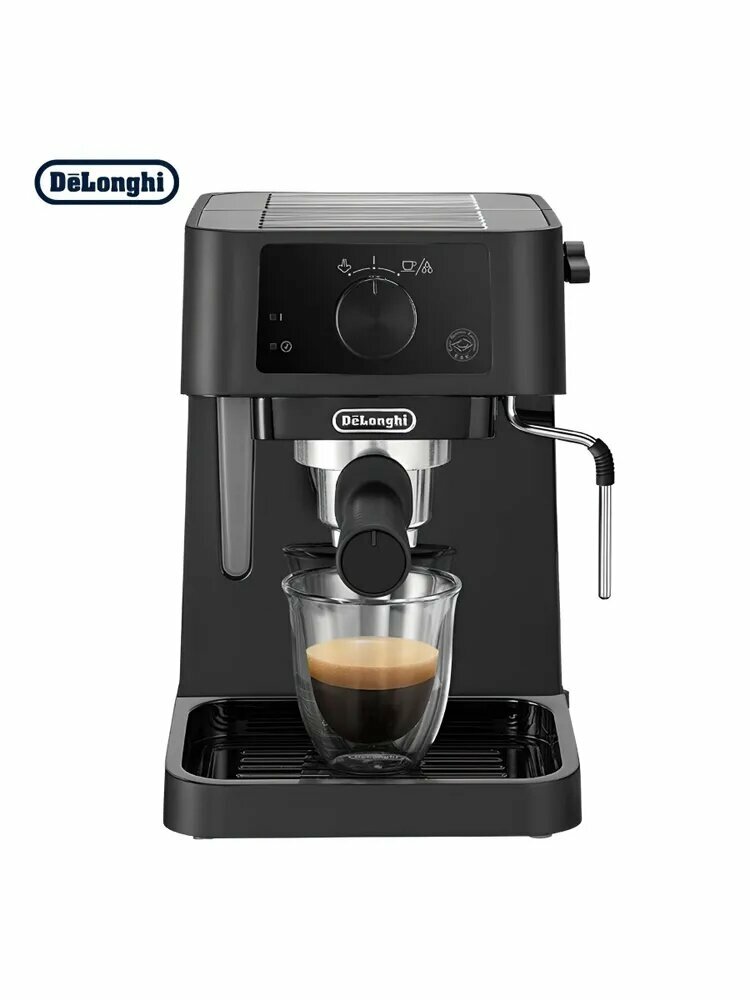 DeLonghi Кофеварка рожковая EC235. BK, черный