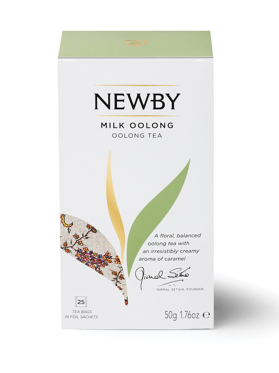 Чай Newby "Молочный улонг", 25 пакетиков, в картонной упаковке