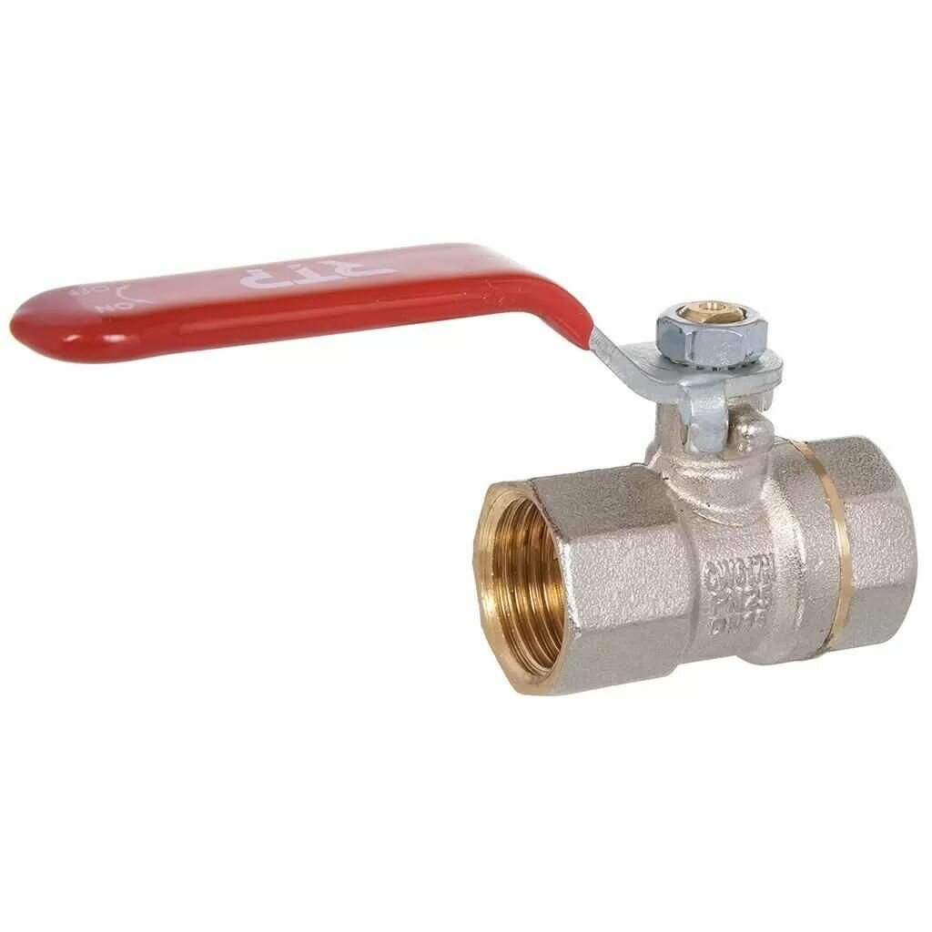 Кран для воды РосТурПласт 1 дюйм, г-г, ручка, PN25, латунь