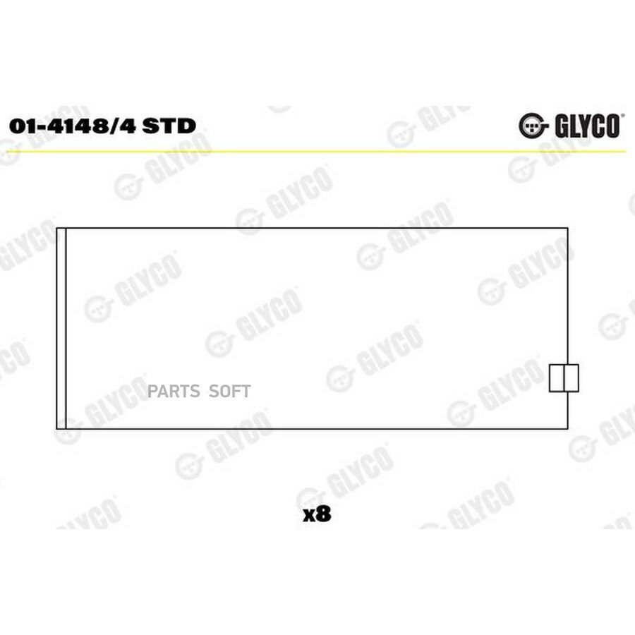 GLYCO 01-4148/4-STD Вкладыши шатунные ford ()