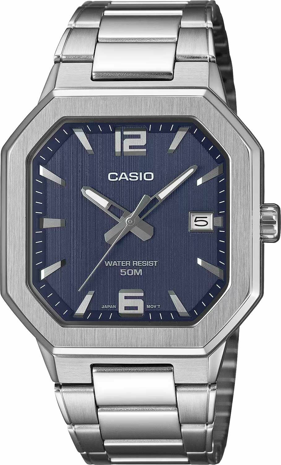 CASIO, синий, серебряный
