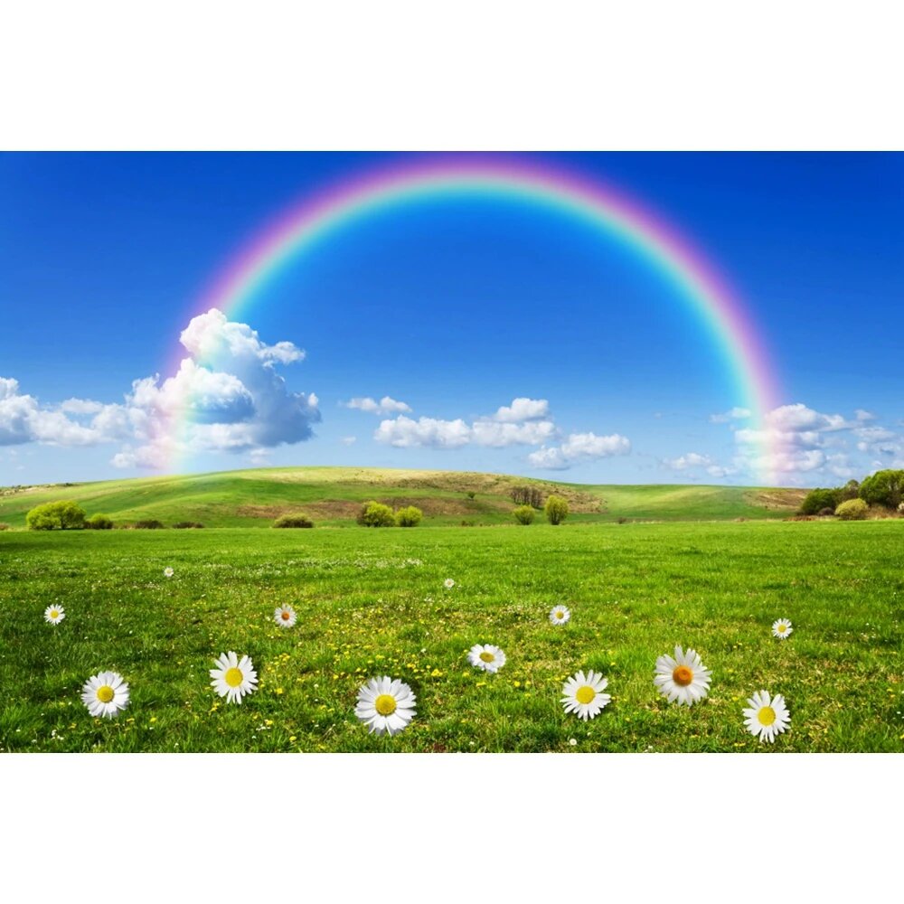 Фотофон виниловый летний пейзаж 90x60см, MX2124