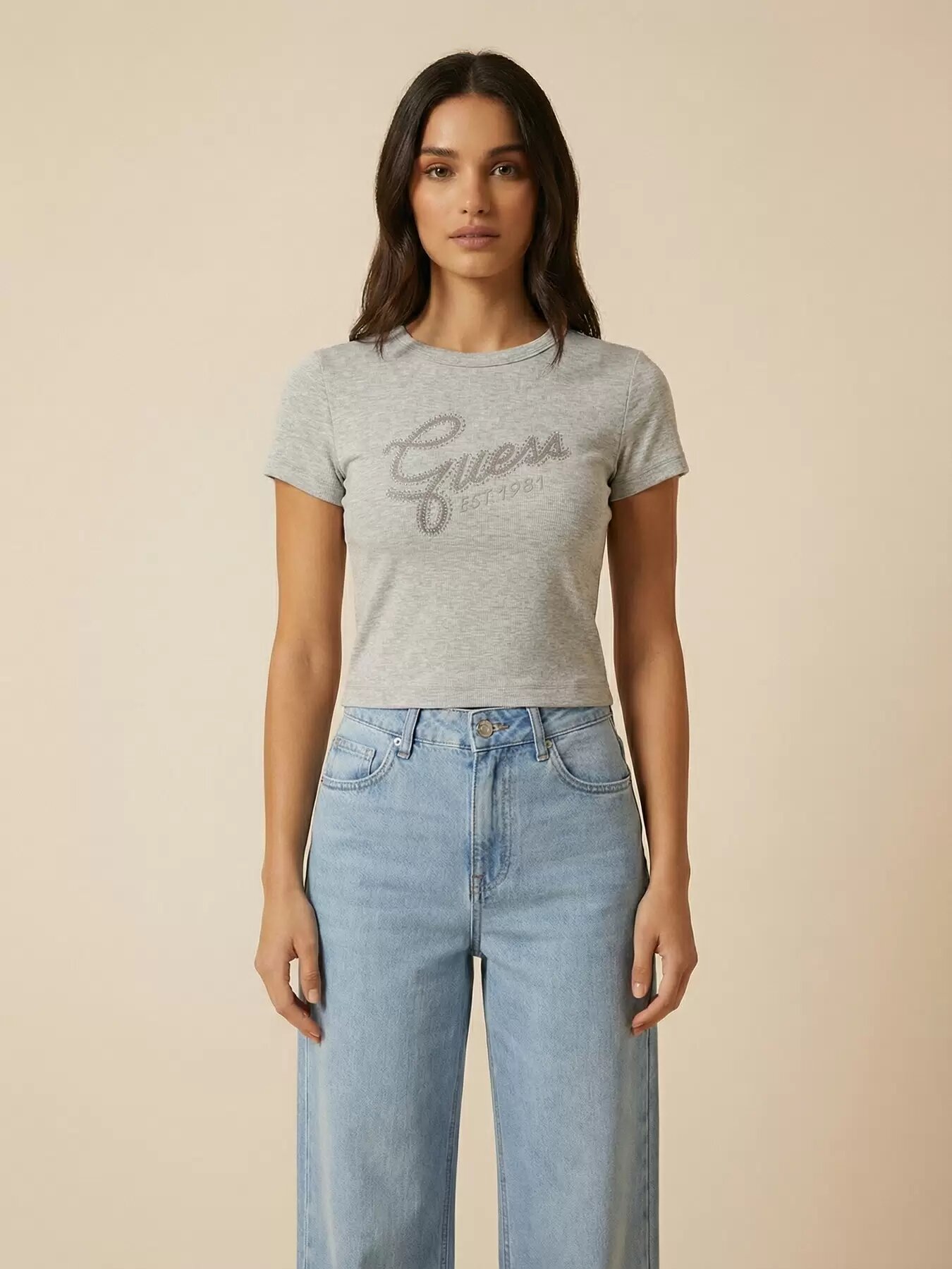 Футболка GUESS, размер M, серый