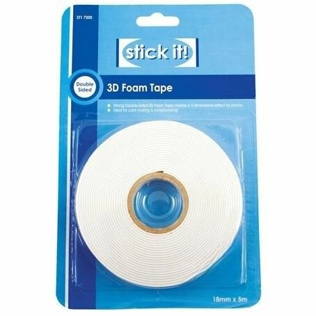 Клейкая лента docrafts "Stick It" 3D, двусторонняя, 18 мм, 5 м, на ролике