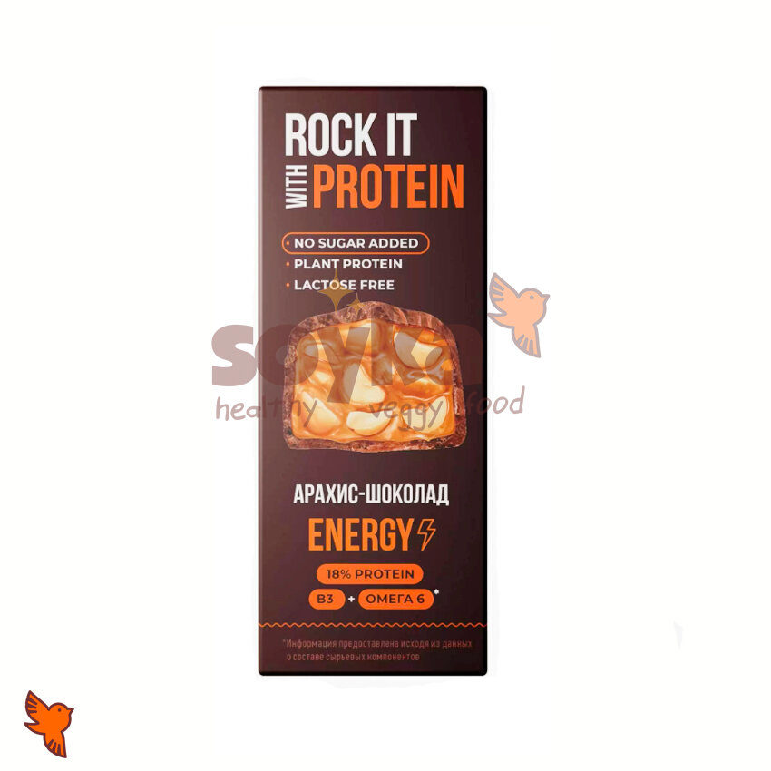 Батончик арахисовый в шоколаде Rock IT, 40г
