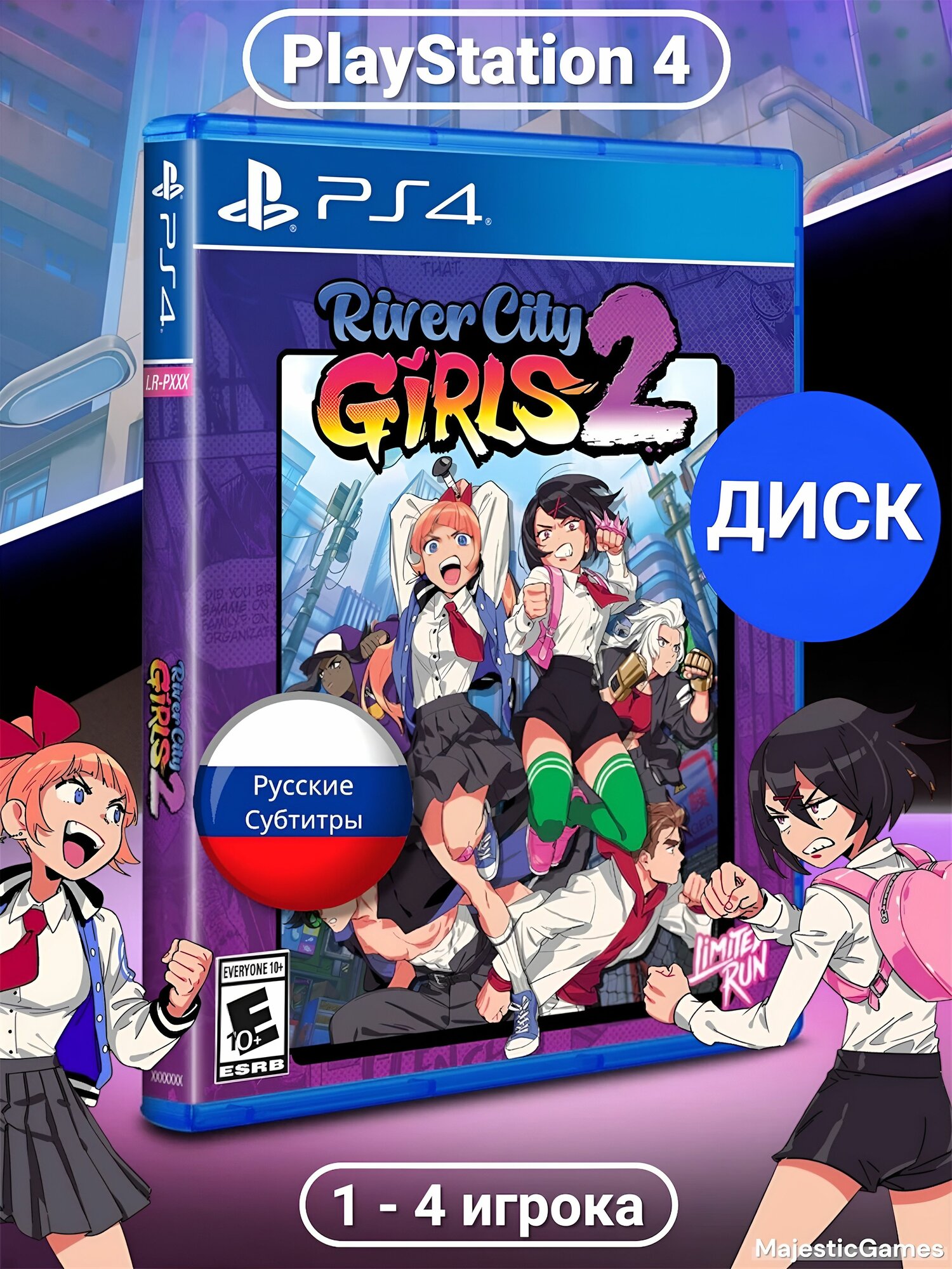 Игра River City Girls 2 (Диск, PS4, Русские субтитры, Limited Run Games)