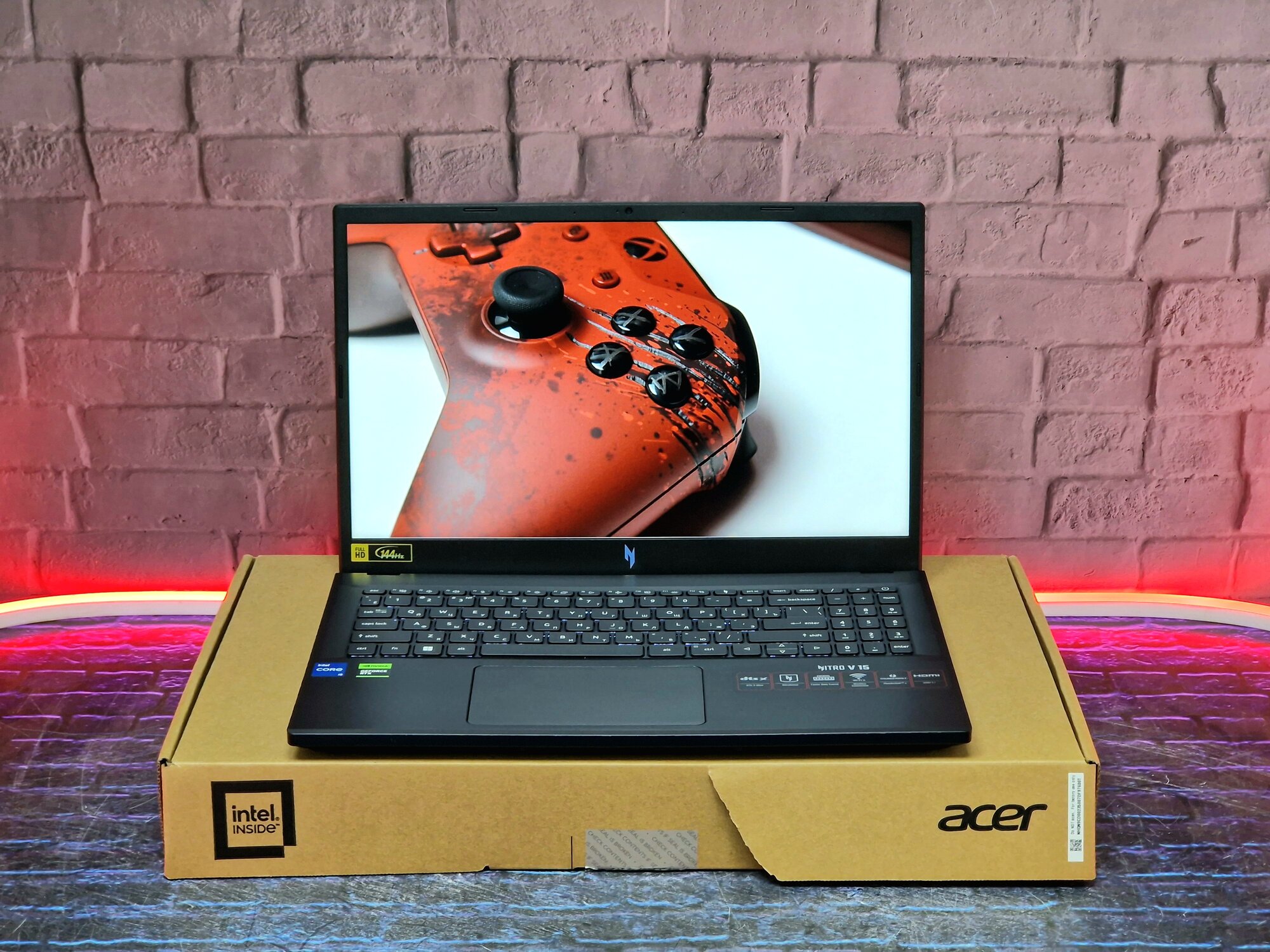15.6" Ноутбук ACER NITRO V15 ANV15-51, 144 ГЦ, Core i5 13420H, 16 ГБ, SSD 512 ГБ, Geforce RTX 3050 6 ГБ, Win11, черный