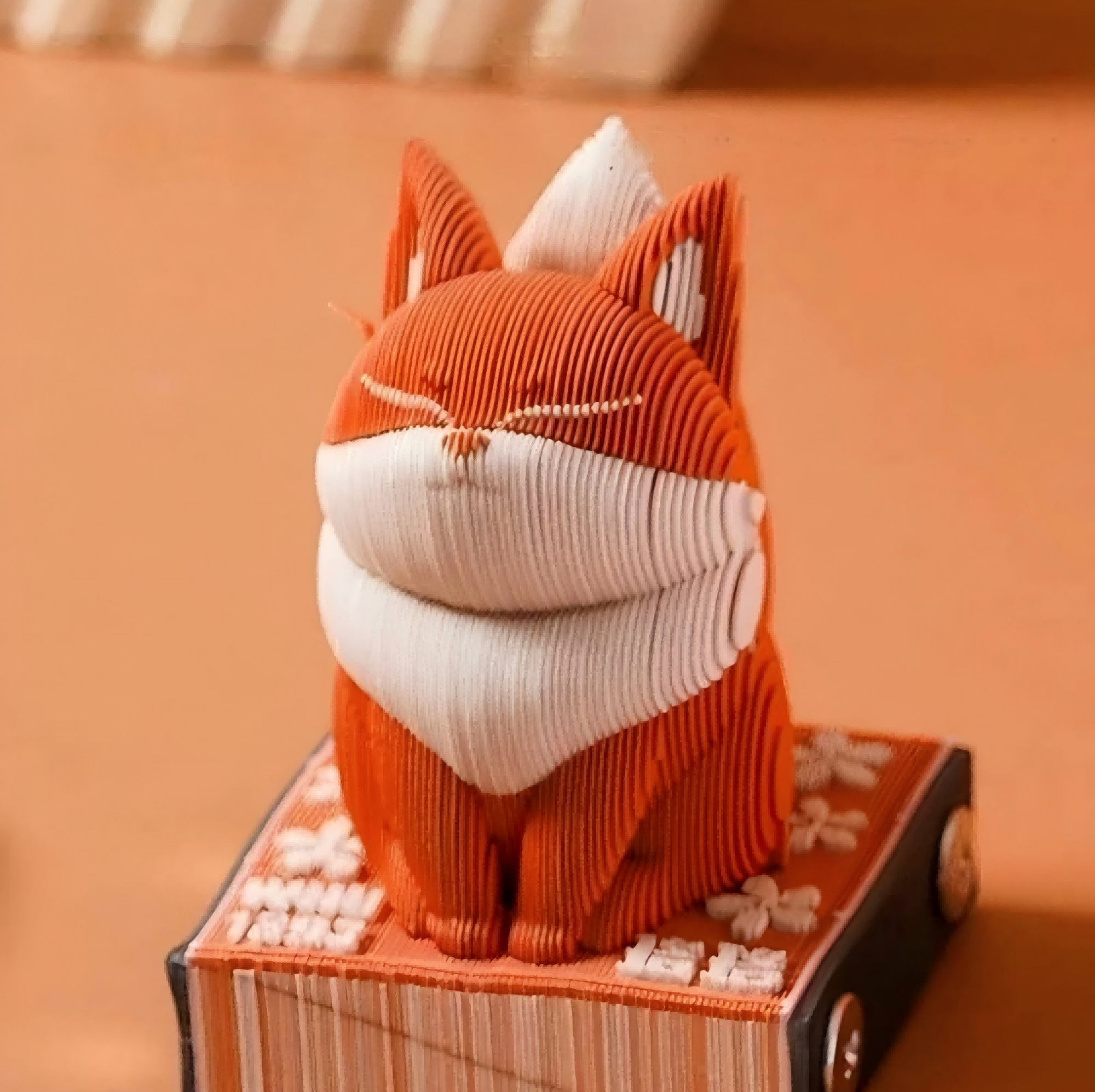 Уникальный подарок: отрывной 3D липкие записки, 9*5*5 см, 3D-бумажная скульптура лиса, декор для стола