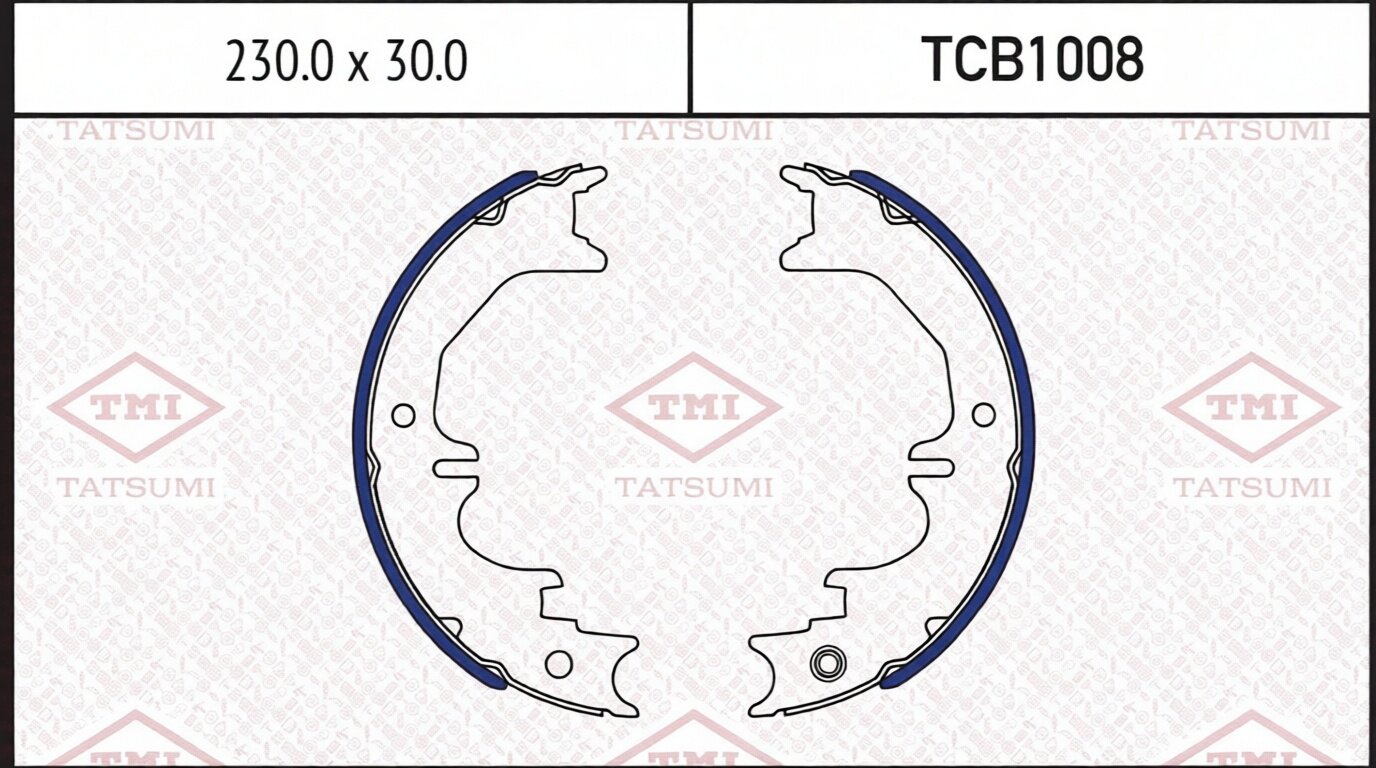 Колодки тормозные барабанные TOYOTA Land Cruiser 75-LEXUS GX/LX 01- TCB1008 TATSUMI арт. TCB1008