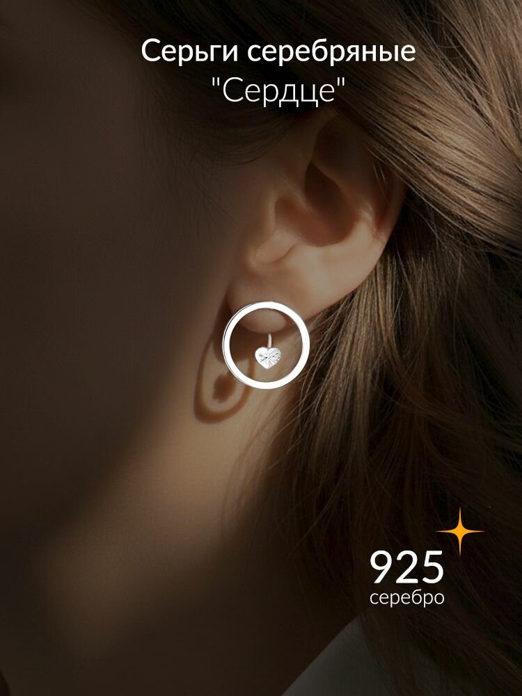 Серьги, 925 проба, родирование