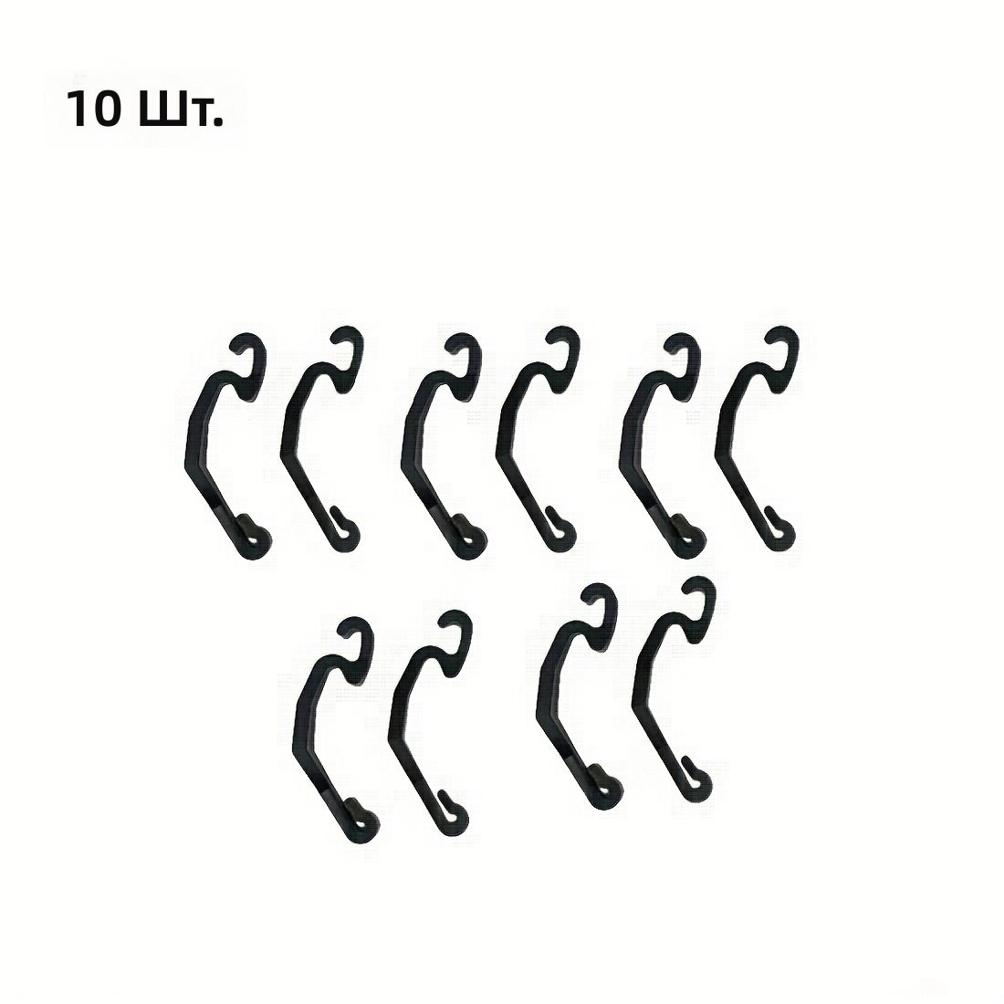 Крепежные соединители для клеток животных, 10 шт, черный цвет