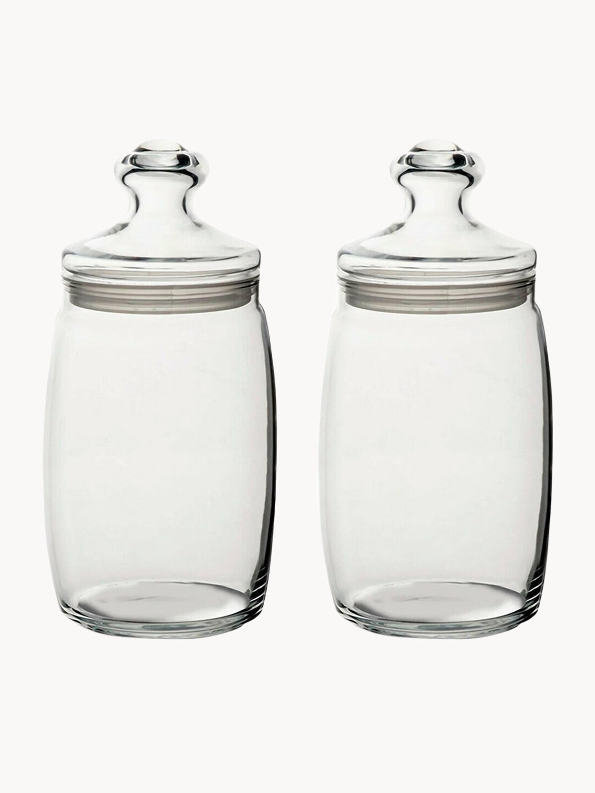 Банка для сыпучих продуктов, с крышкой, комплект 2 штуки, 1100 мл, стекло, PASABAHCE "чешни", фирменная подарочная упаковка, 97425, 605191