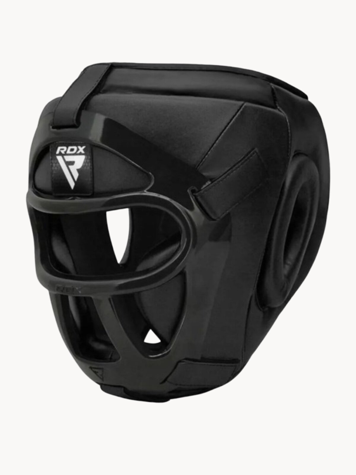 Шлем для бокса RDX T1 Grill со съемной решеткой, закрытый, на липучке, черный, размер S