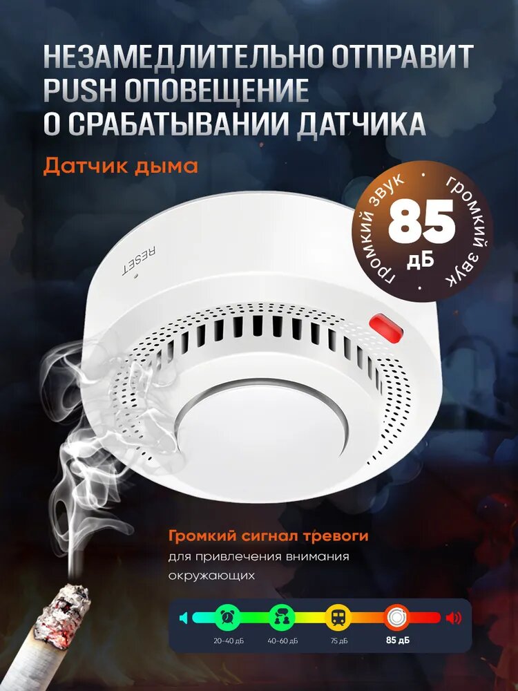 Датчик дыма для дома wifi zigbee — фото 1