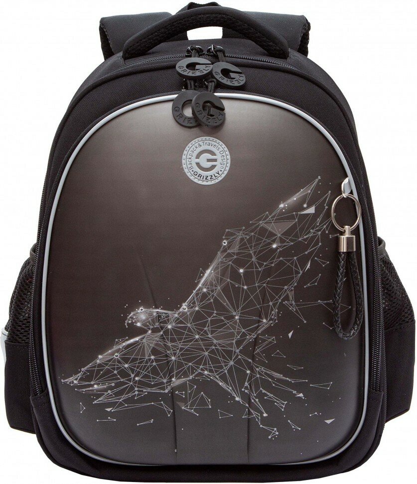 Рюкзак школьный GRIZZLY RAz-587-4/1 черный