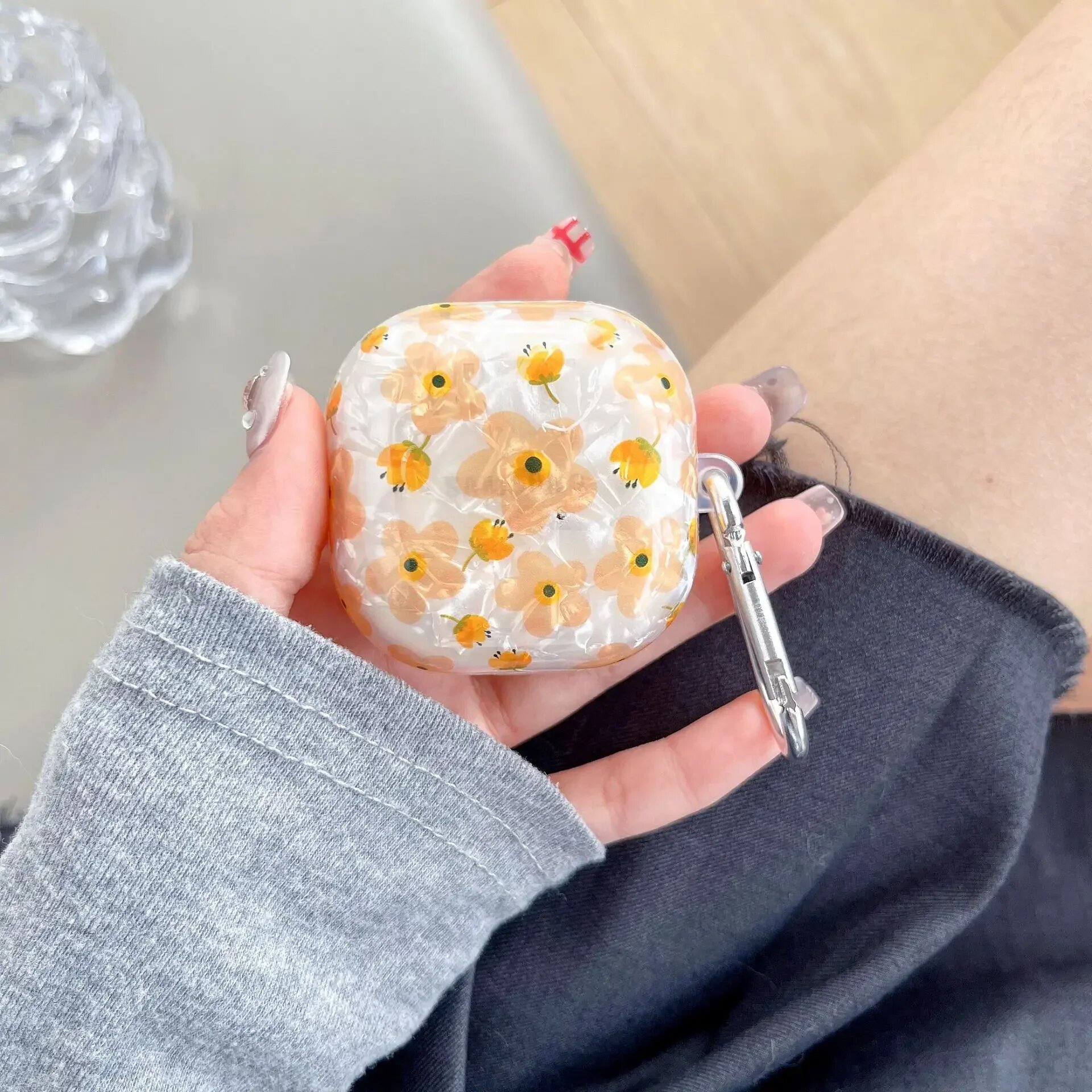 Чехол для Samsung Galaxy Buds FE/Live/Buds2/Buds Pro с цветком For Galaxy Buds2 pro, 3