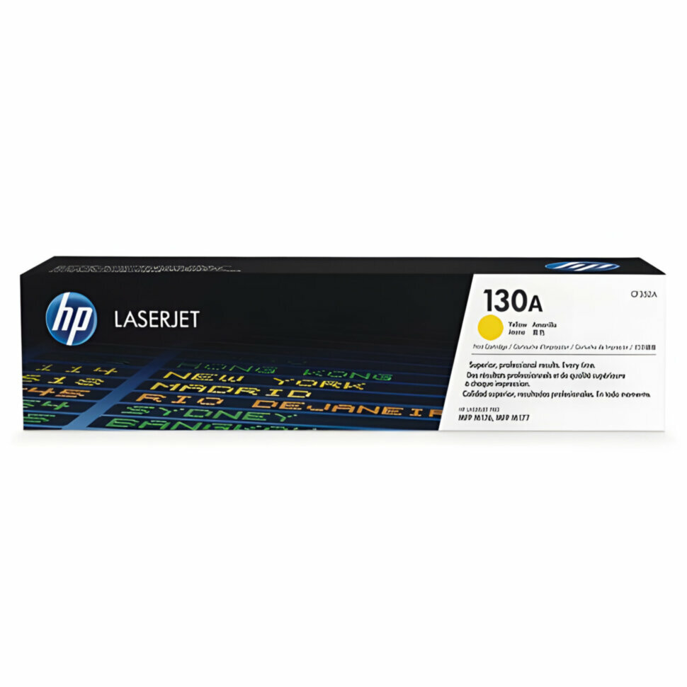 Картридж лазерный HP (CF352A) ColorLaserJet M176n/M177fw, №130A, желтый, оригинальный, ресурс 1000 страниц, 361274
