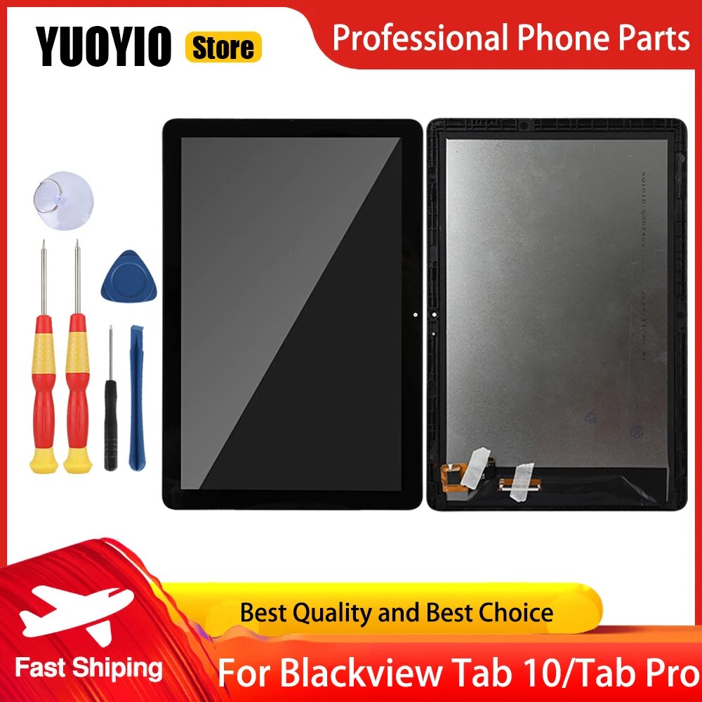 Оригинальный ЖК-дисплей для Blackview Tab 10 Blackview Tab 10 Pro, сенсорный экран с рамкой в сборе, сменный ЖК-дисплей, инструменты Tab10 With Frame
