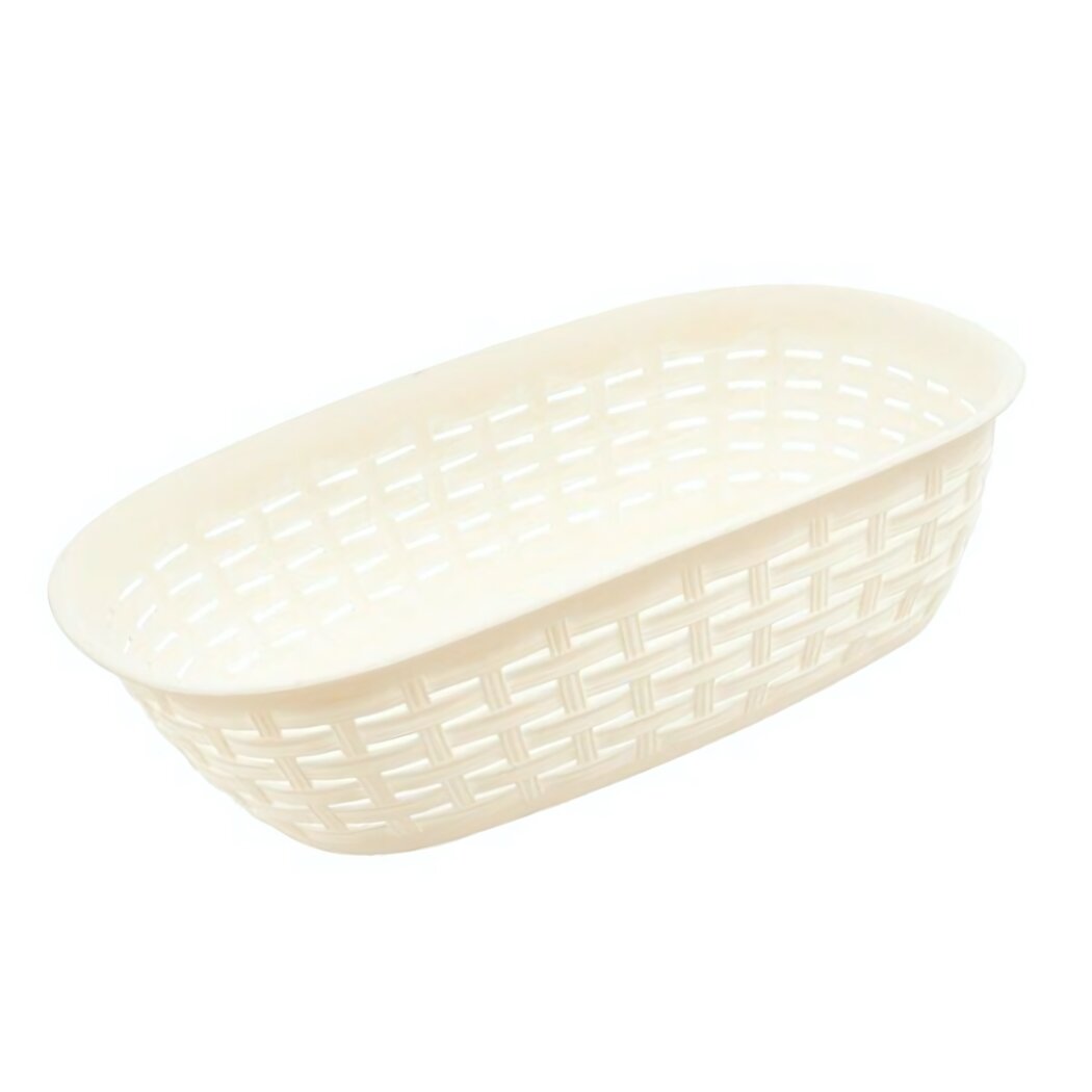 Корзинка для хлеба "Раттан" пластиковая, 3л, кремовый, сетчатая вентиляция