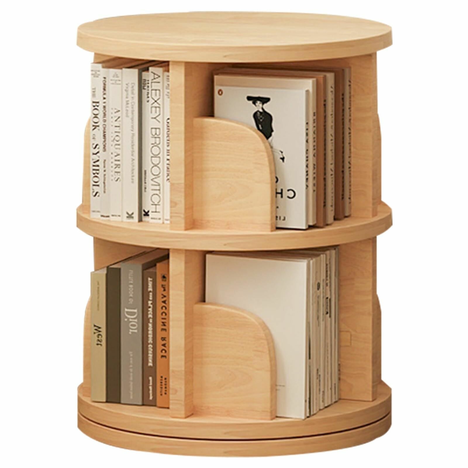 Книжный шкаф Anderlen, деревянный, встраиваемый, вращение на 360 градусов