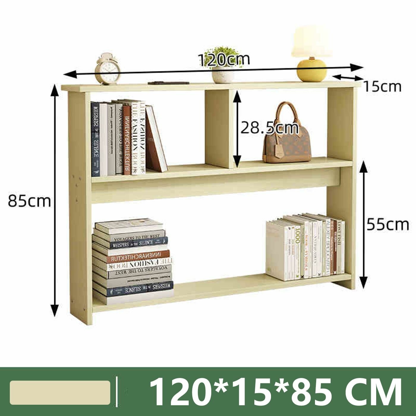 Консольный столик деревянный, С полками, для небольших квартир