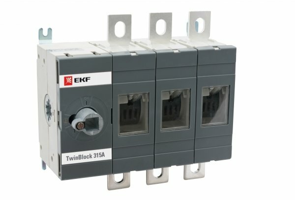 EKF PROxima Рубильник 315A 3P без рукоятки управления TwinBlock, tb-s-315-3p