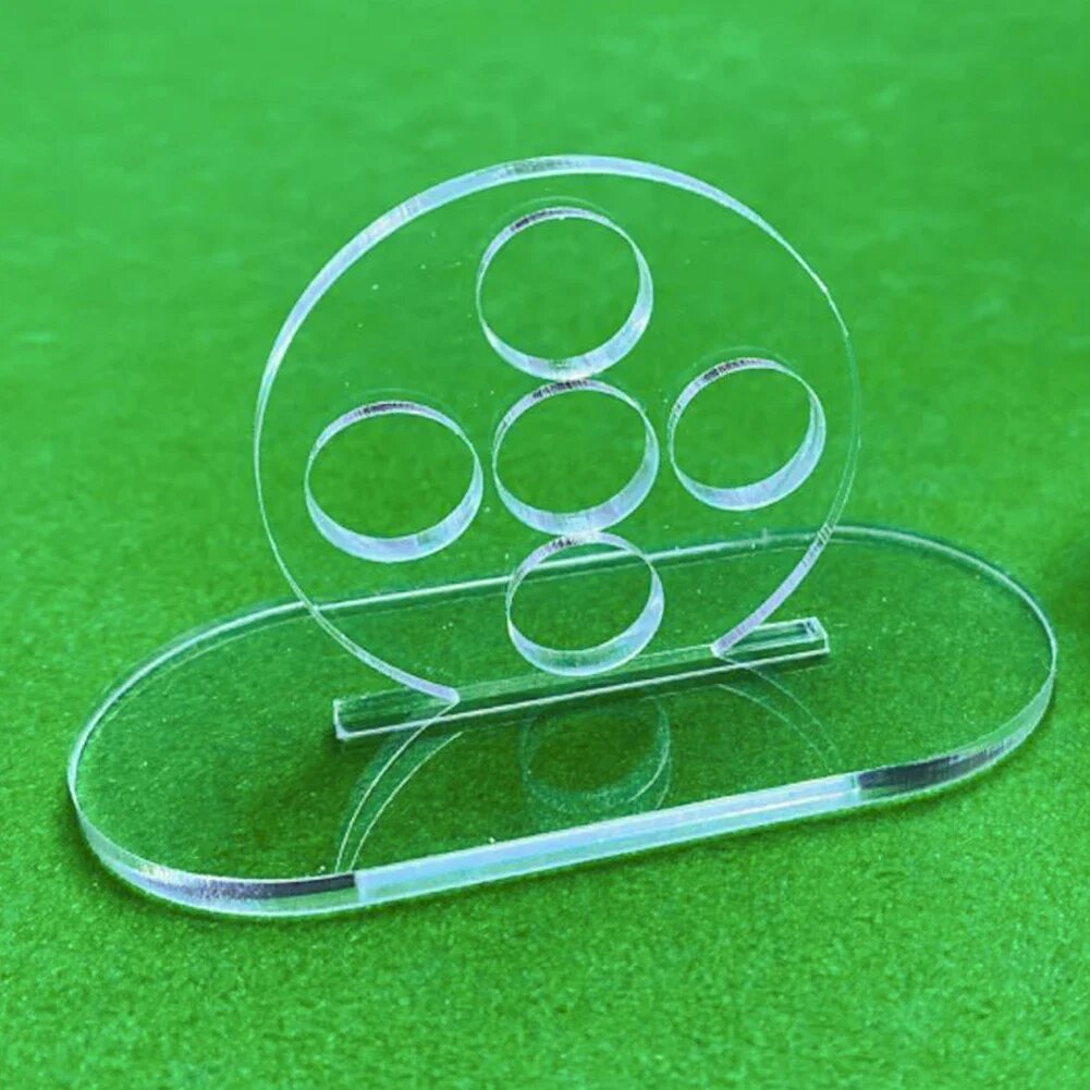 Тренажер для бильярдных удочек, тренажер для бильярдного удара, прозрачный, легкий, с 5 отверстиями, тренировочное устройство для тренировки кия, доступ к бильярду