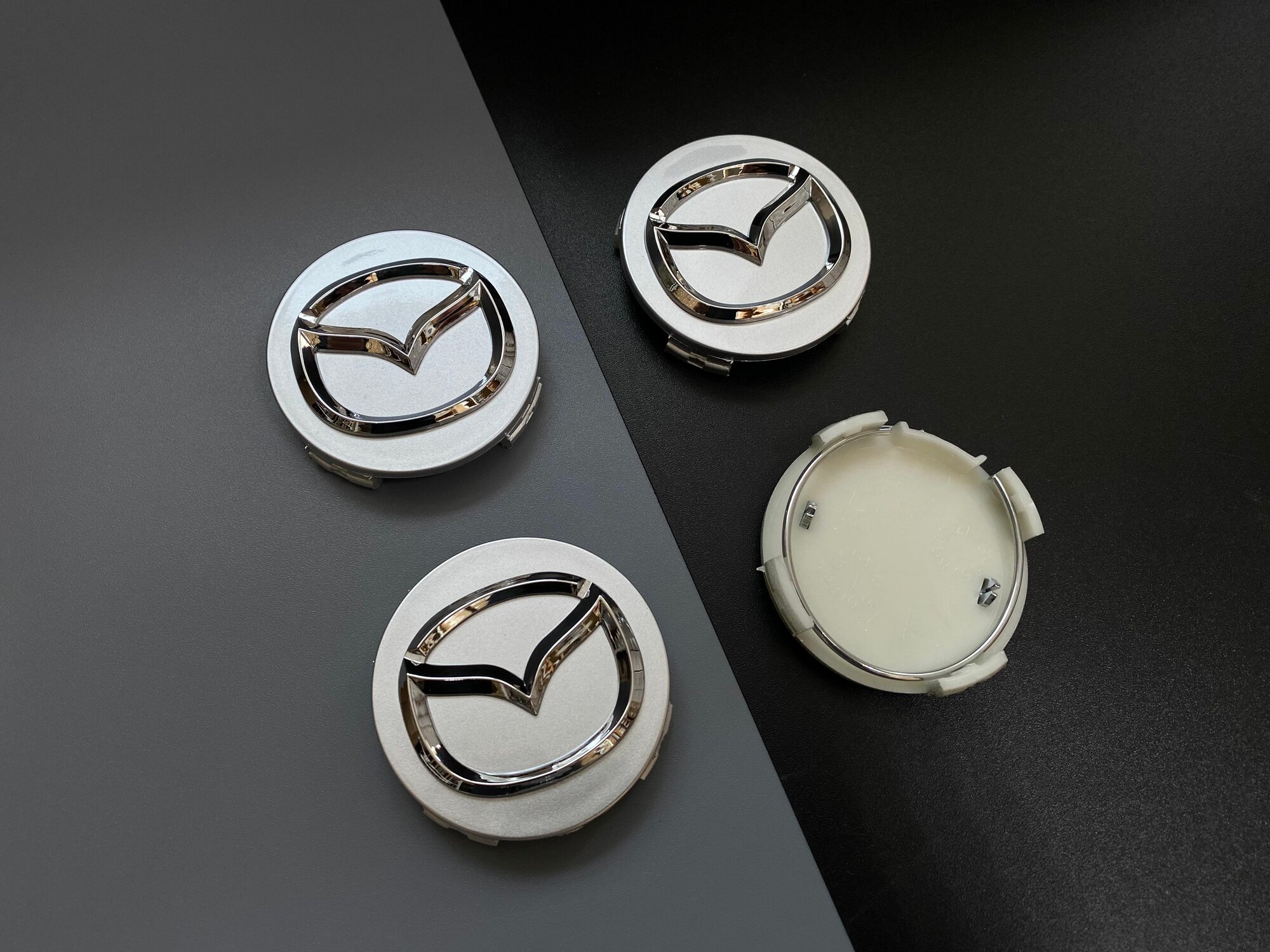 Заглушки диска Мазда/Колпачки для диска Mazda мм,167-cap/ серебристые (комплект 4 шт)