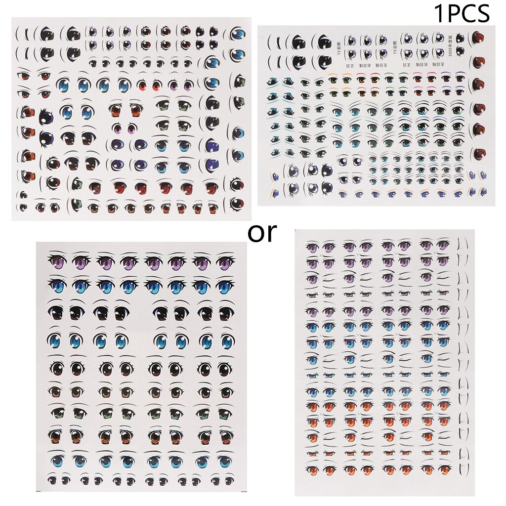 Милые Мультяшные Глаза Аниме Фигурка Куклы Наклейки С Водой Для Глаз Для DIY для Куклы Acce