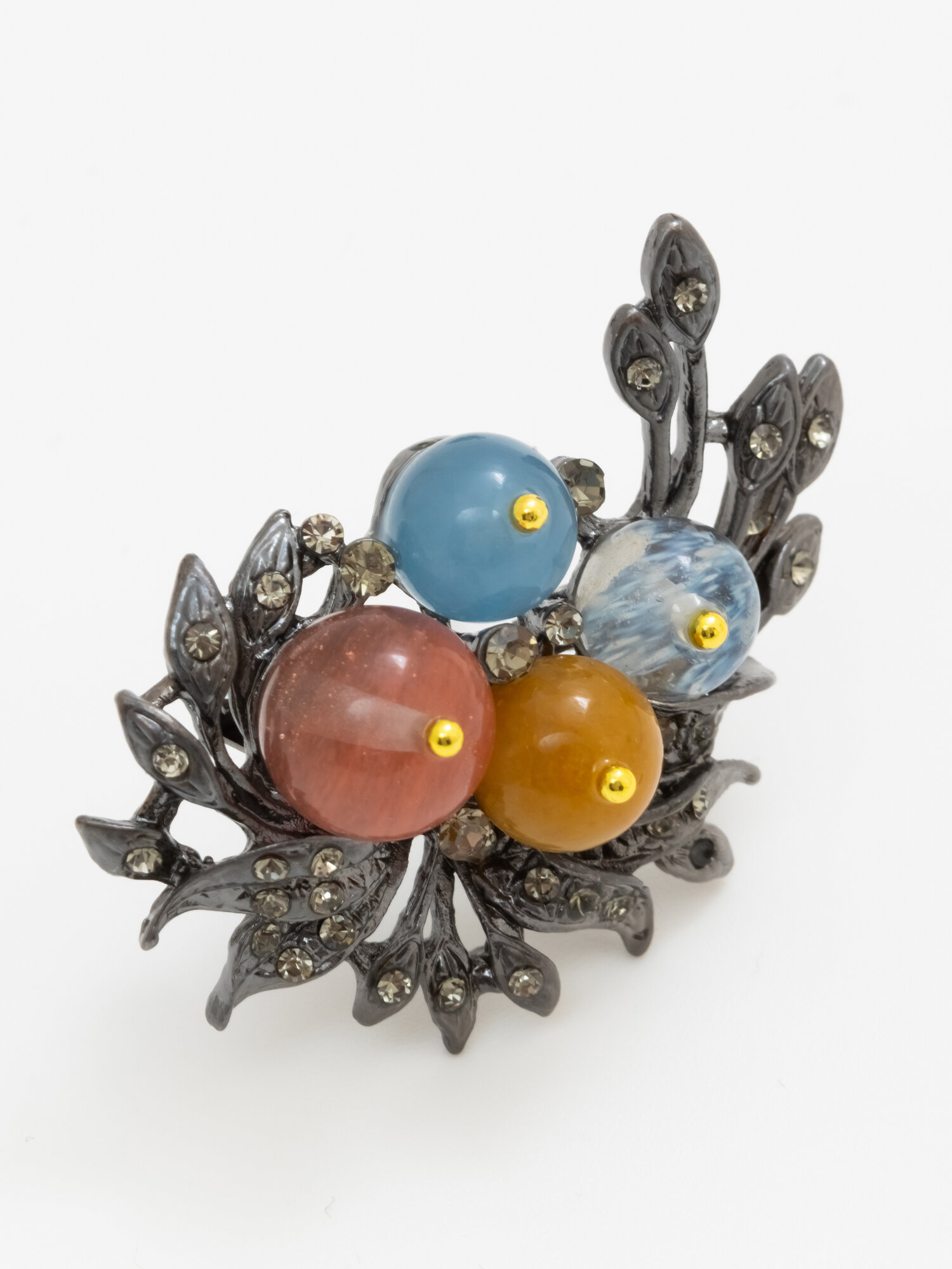 Брошь, кварц, агат