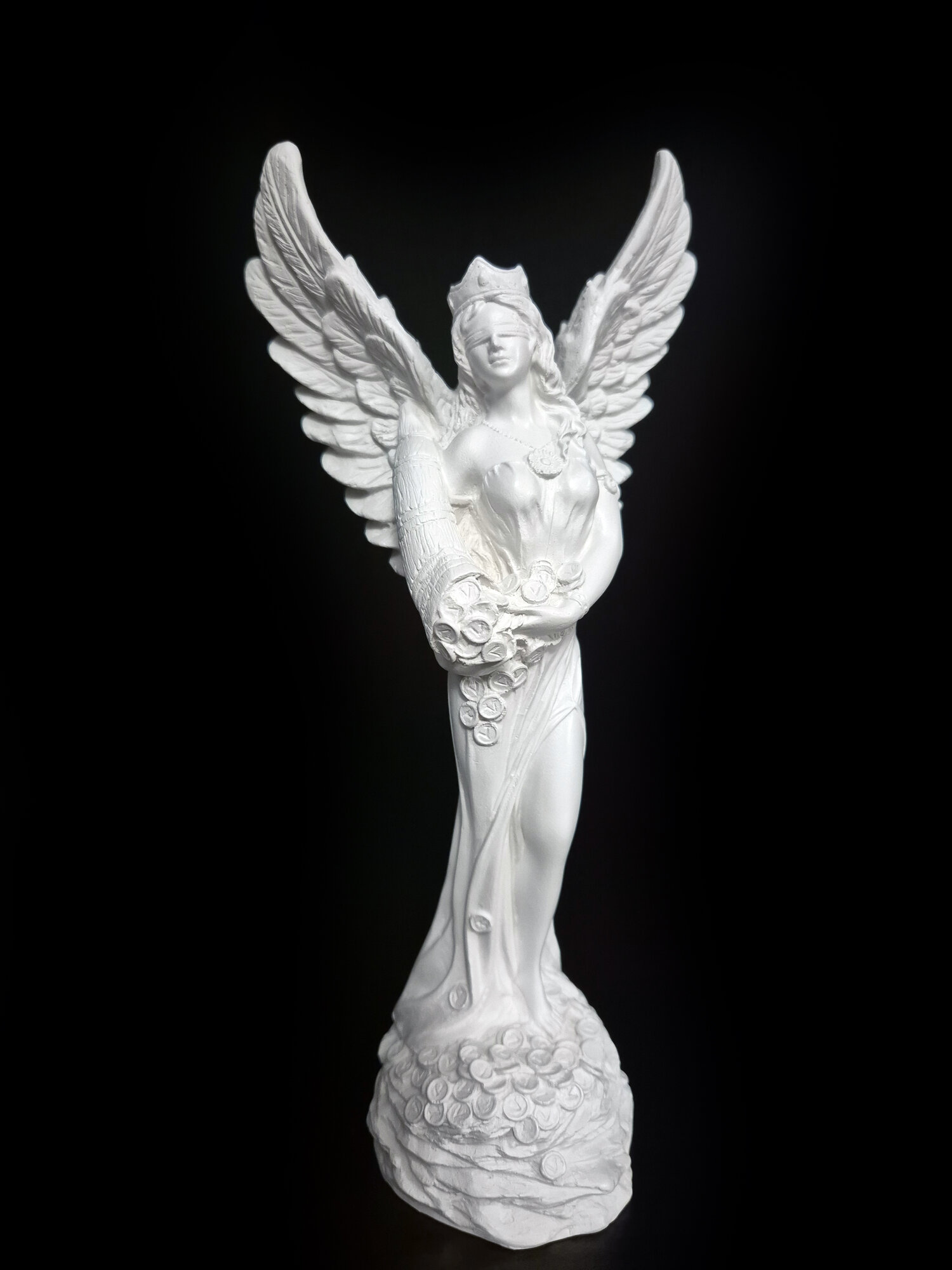 Статуэтка Фортуна богиня удачи с крыльями, гипс