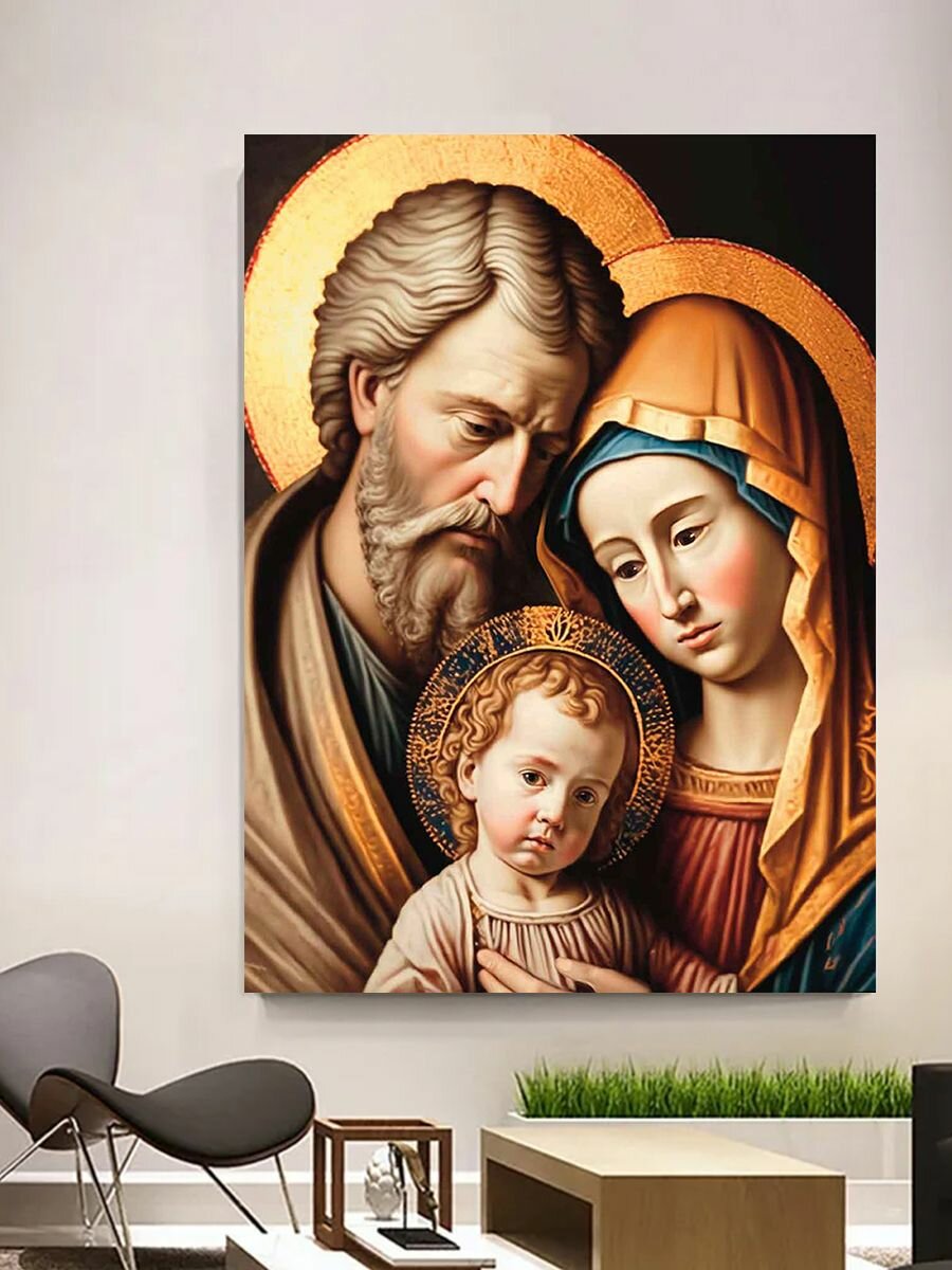 Картина "Образ Богородицы", Божья Матерь, Мадонна 60х80 см.