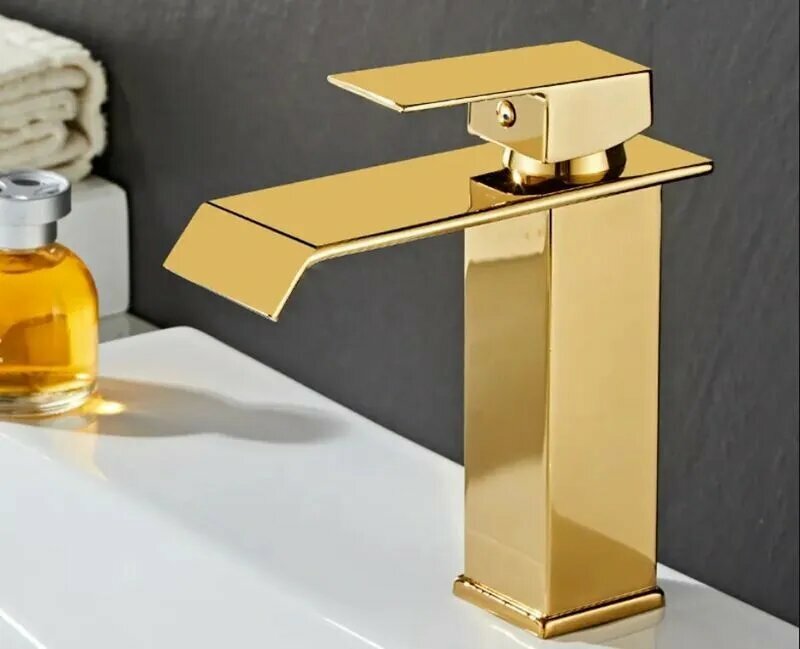 Кран смеситель для ванны LEDOCTER, латунь, нержавеющая сталь, золотой