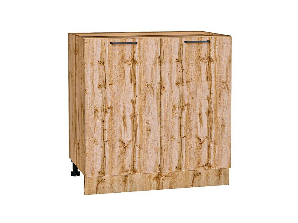 VVT Шкаф нижний с 2-мя дверцами Флэт Дуб Вотан, Wotan Oak 2S, 800 В*Ш*Г 816*800*478, фасад ЛДСП Wotan Oak 2S, корпус Дуб Вотан Wotan Oak 2S
