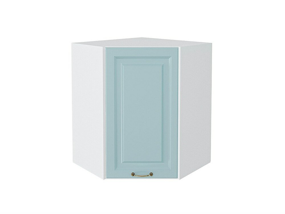 VVT Шкаф верхний угловой Ницца Белый, Голубой, 720