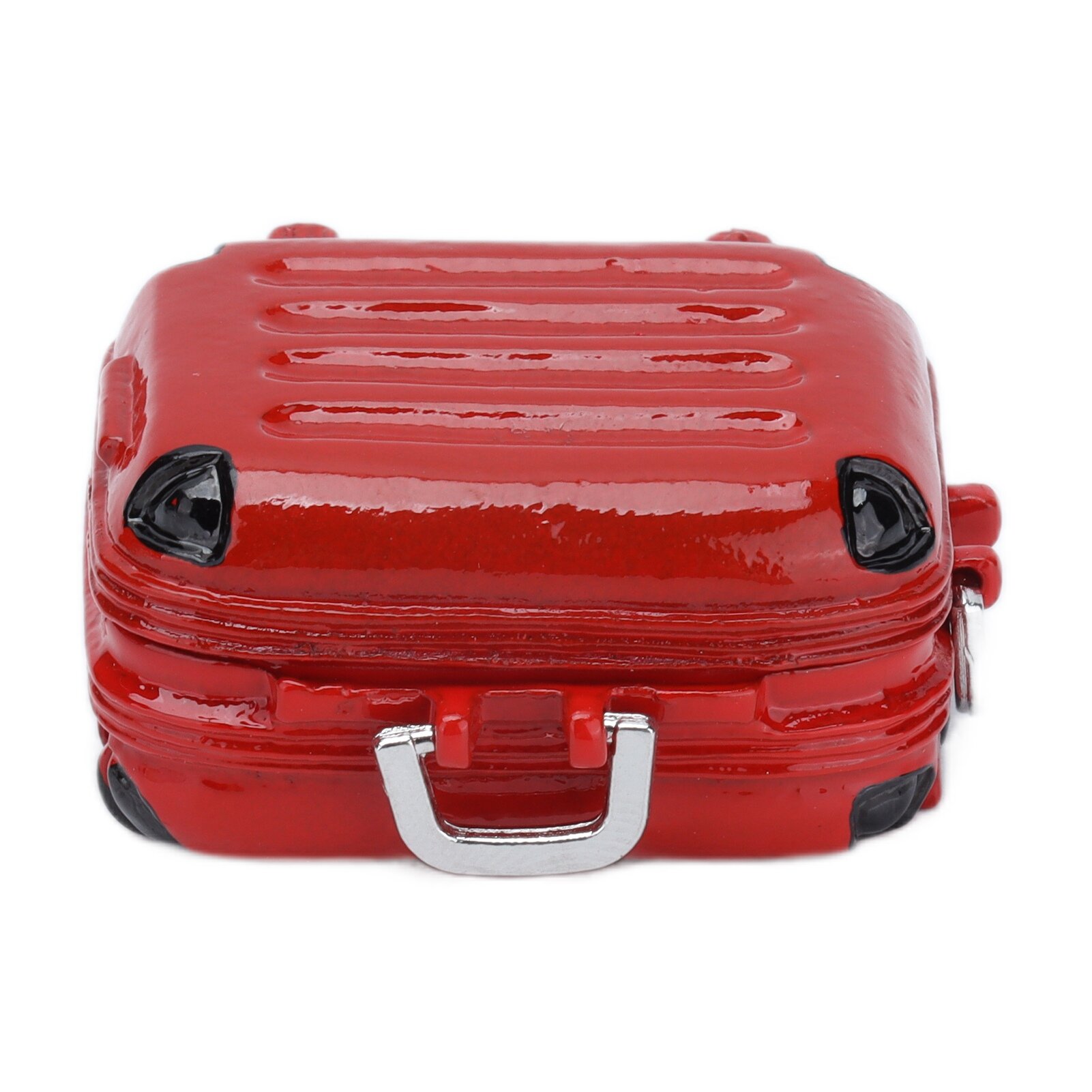 Миниатюрный жесткий дорожный чемоданчик для кукол, имитирующий реалистичные сцены, красный.